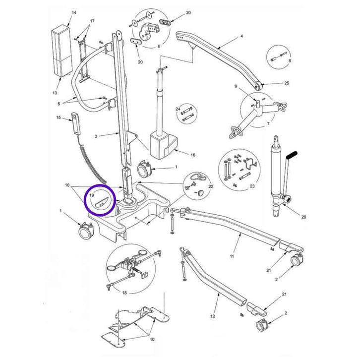 Hoyer Advance Lift Parts - All Points Medical